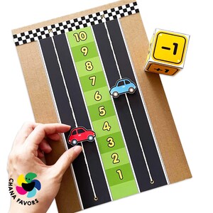 Racing Numbers Game: Math Learning With Dice (printable PDF) - Etsy