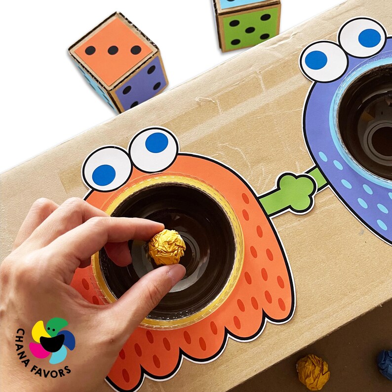 Monster Math Game: Fun Printable for Kids (PDF Download) - Etsy
