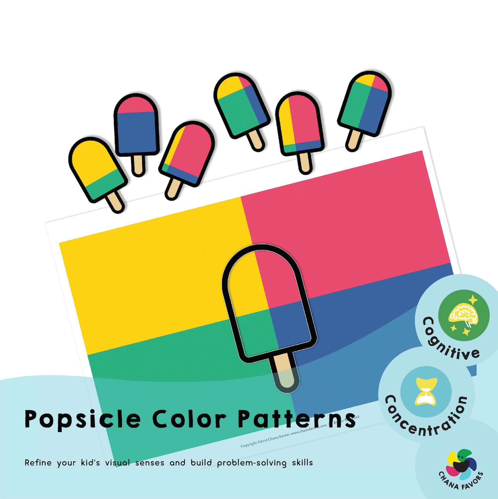Popsicle Color Matching Game: Visual Skills Activity (printable PDF) - Etsy
