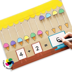 Ice Cream Math Game: Fine Motor Skills Activity (printable PDF) - Etsy