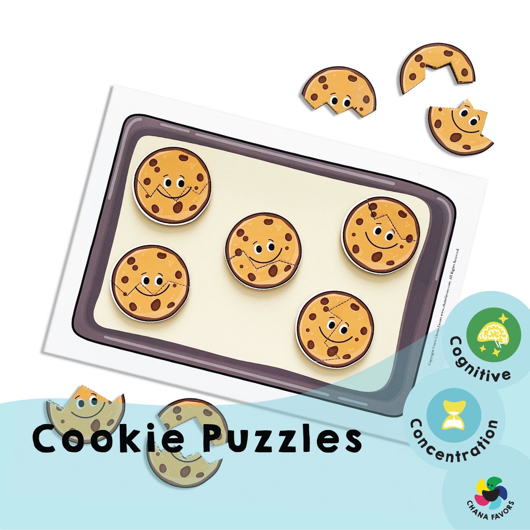 Cookie Puzzles: Printable Preschool Game (PDF Download) - Etsy