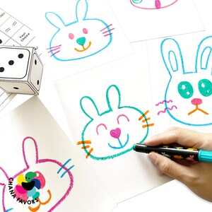 Bunny Creator Printable Easter Bunny Drawing and Coloring Game That ...