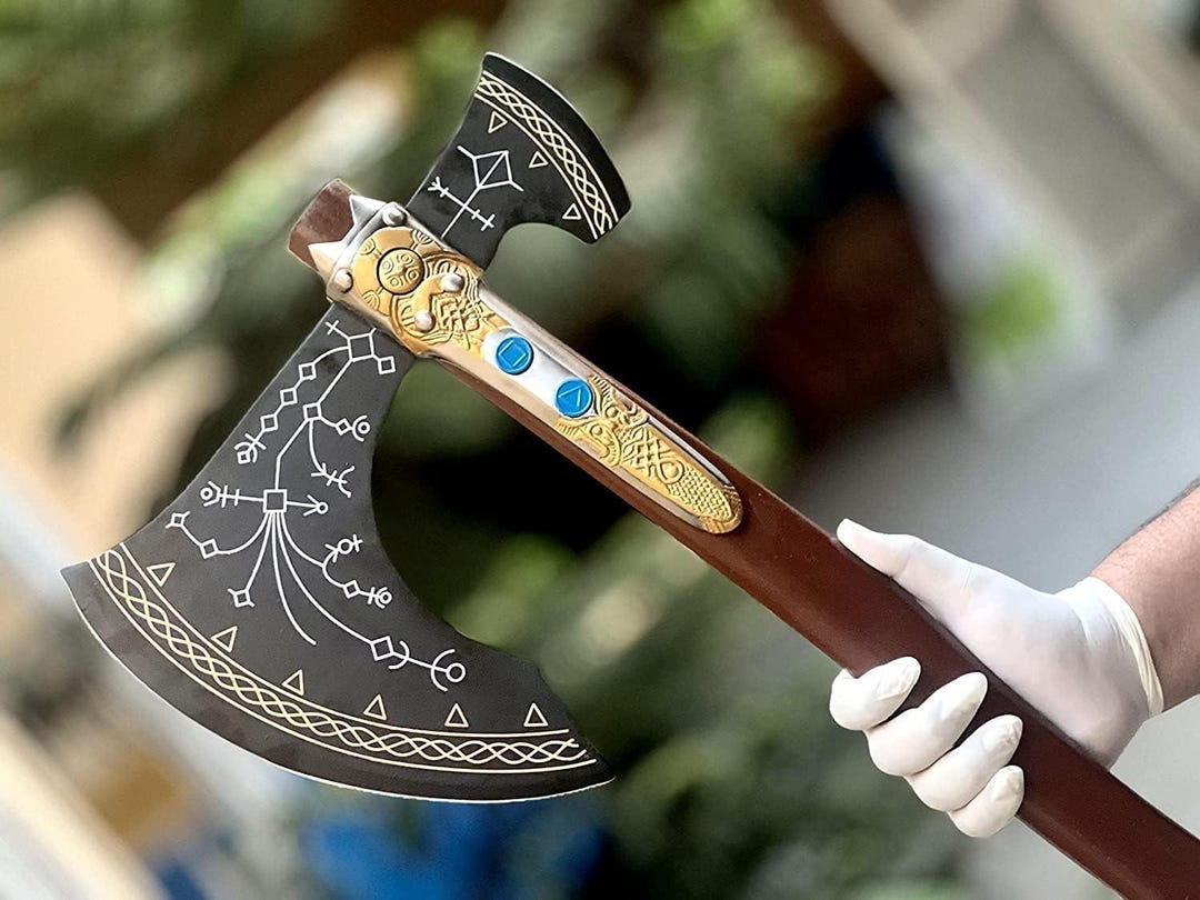 Hand-forged Two-handed Viking Axe - Norse Battle Axe, Scandinavian ...