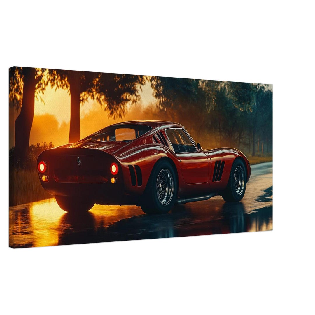 Vintage Supercar Art Oil Painting – Classic Car Art Print – Retro ...