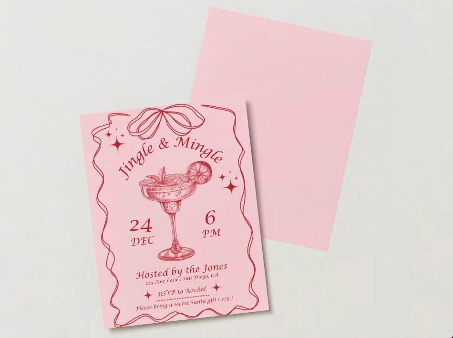 Editable Christmas Jingle & Mingle Template, Christmas, Friends and ...