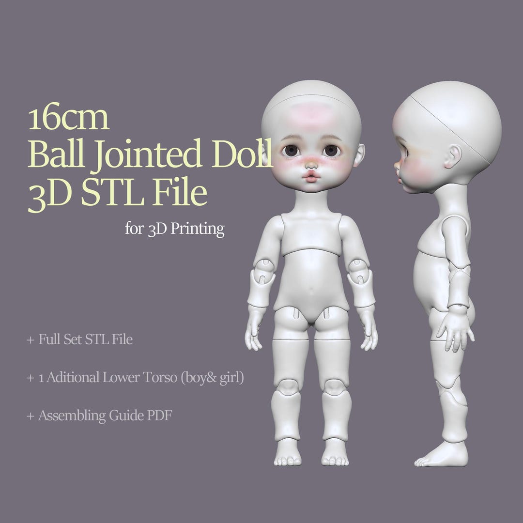 Baby BJD DOLL Fullset STL Digital File for 3D Printing - Etsy