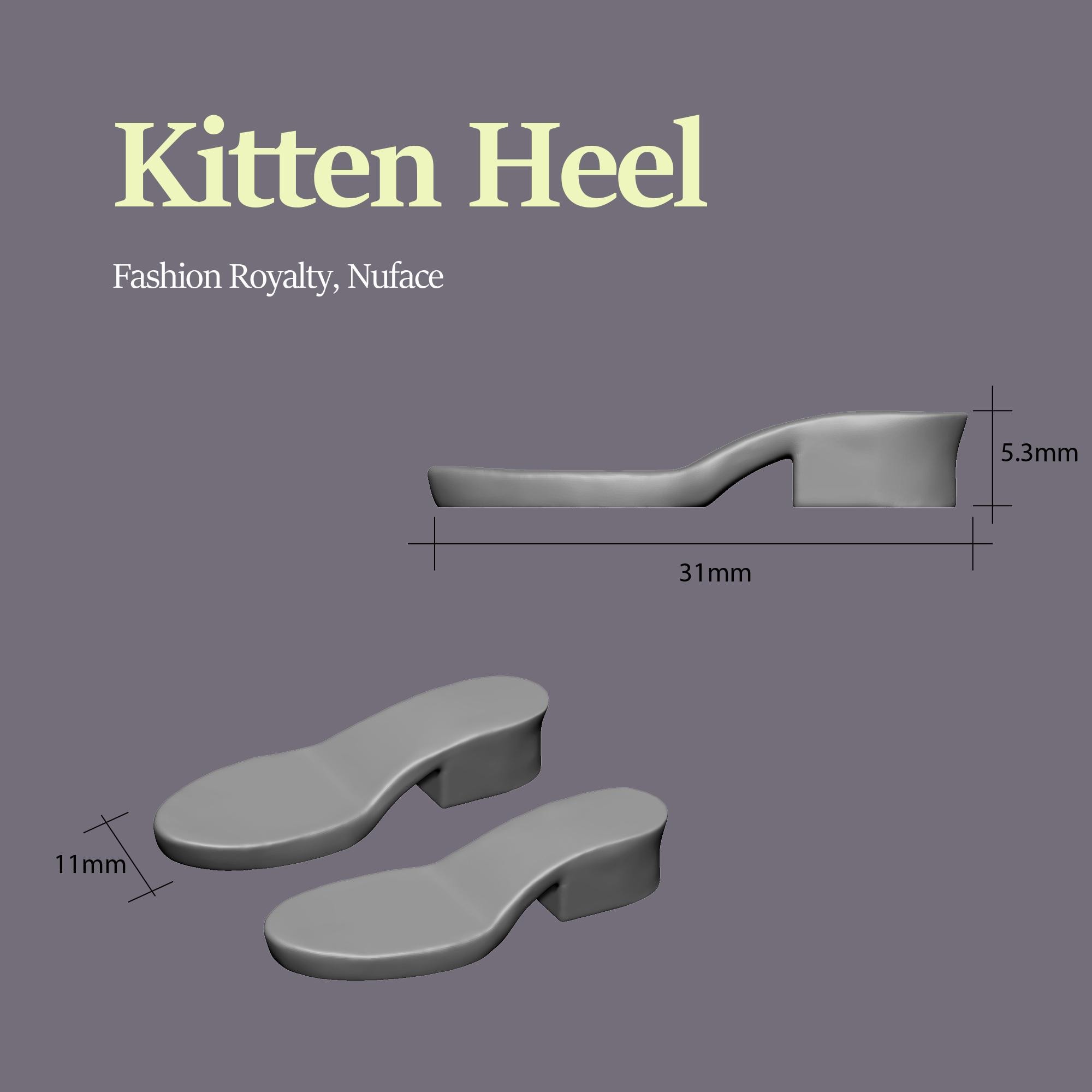 12-inch Doll Shoe Base STL Set: 6 Heel Styles for Integrity Toys Dolls ...