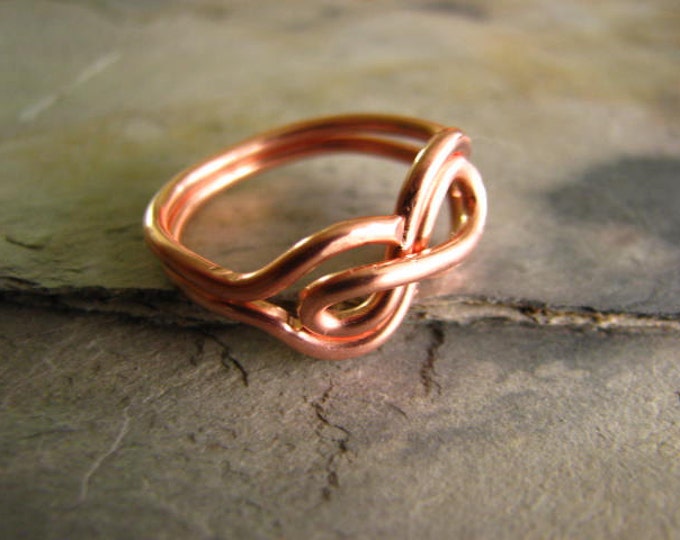 Infinity Figure Eight Copper Wire Wrapped Ring Size 7 - Etsy