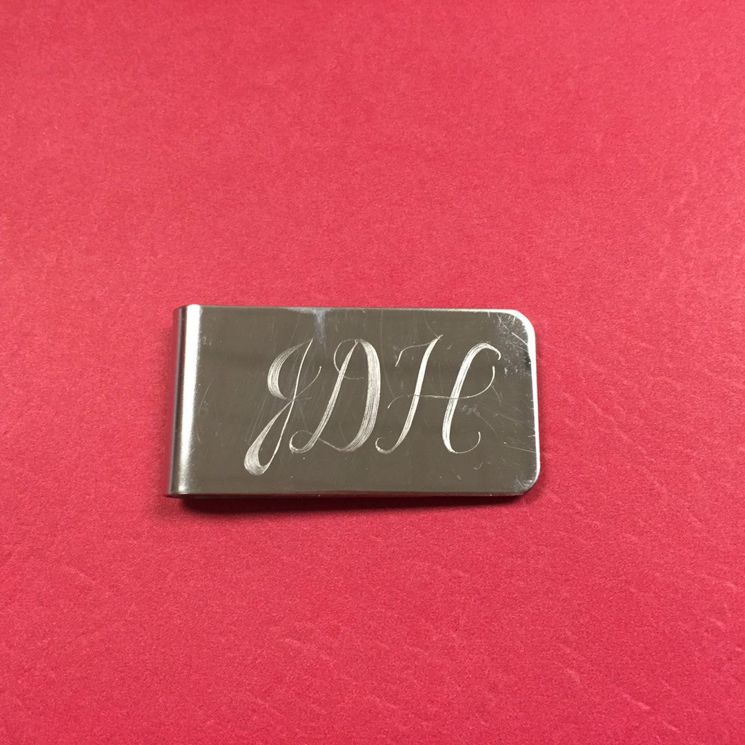 Monogrammed Money Clip - Etsy