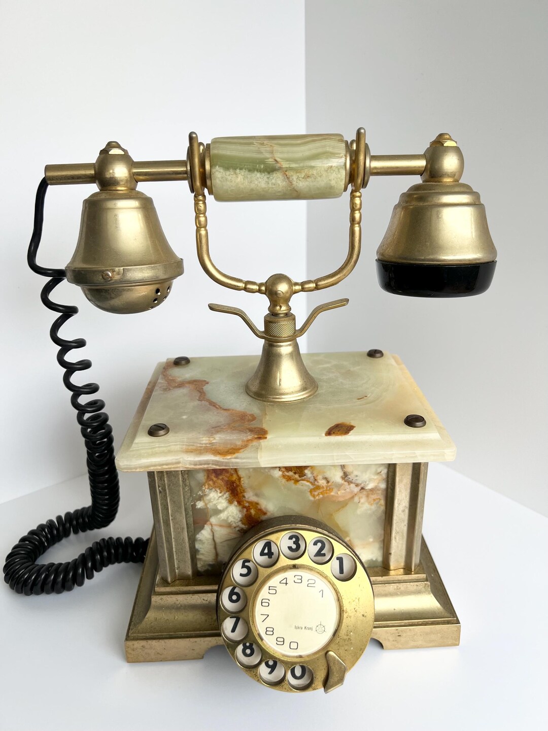 Vintage Onix Marble Rotary Telephone 18k Gold Plated | Authentic ...