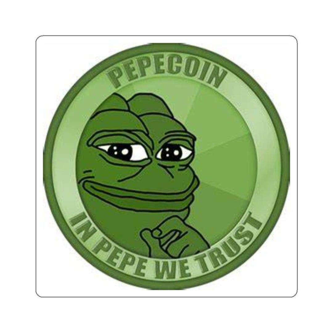 Pepe Coin Meme Stickers, Fun Laptop Decal, Meme Stickers, Unique Gift ...