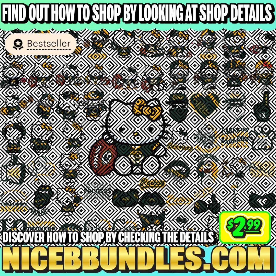 310 Hello-kitty Green-bay-packers Logo Files Svg, Green-bay-packers Svg ...
