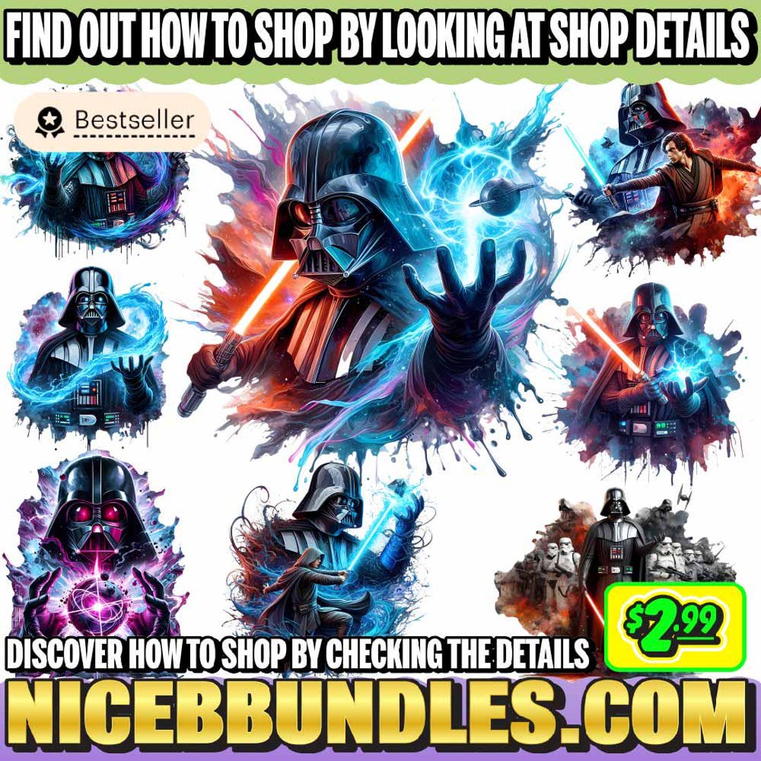 8 PNG Star Wars Darth Vader Splash and Watercolor Digital Design PNG ...
