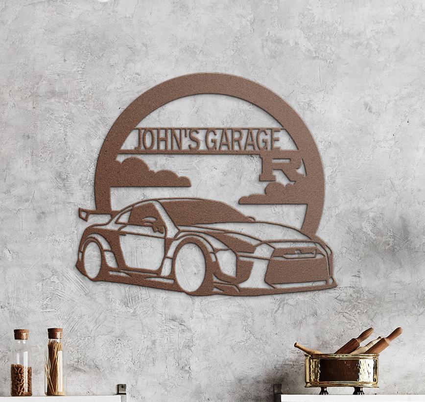 Nissan GTR Metal Garage Sign, Custom Metal Bedroom Sign, Gift for GTR ...