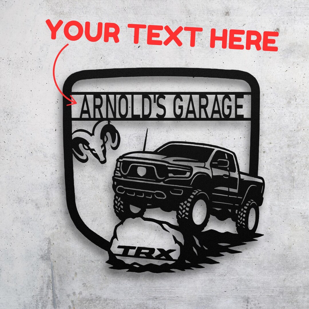 Custom Ram TRX Metal Sign – Personalized Off-road Wall Art, Garage ...