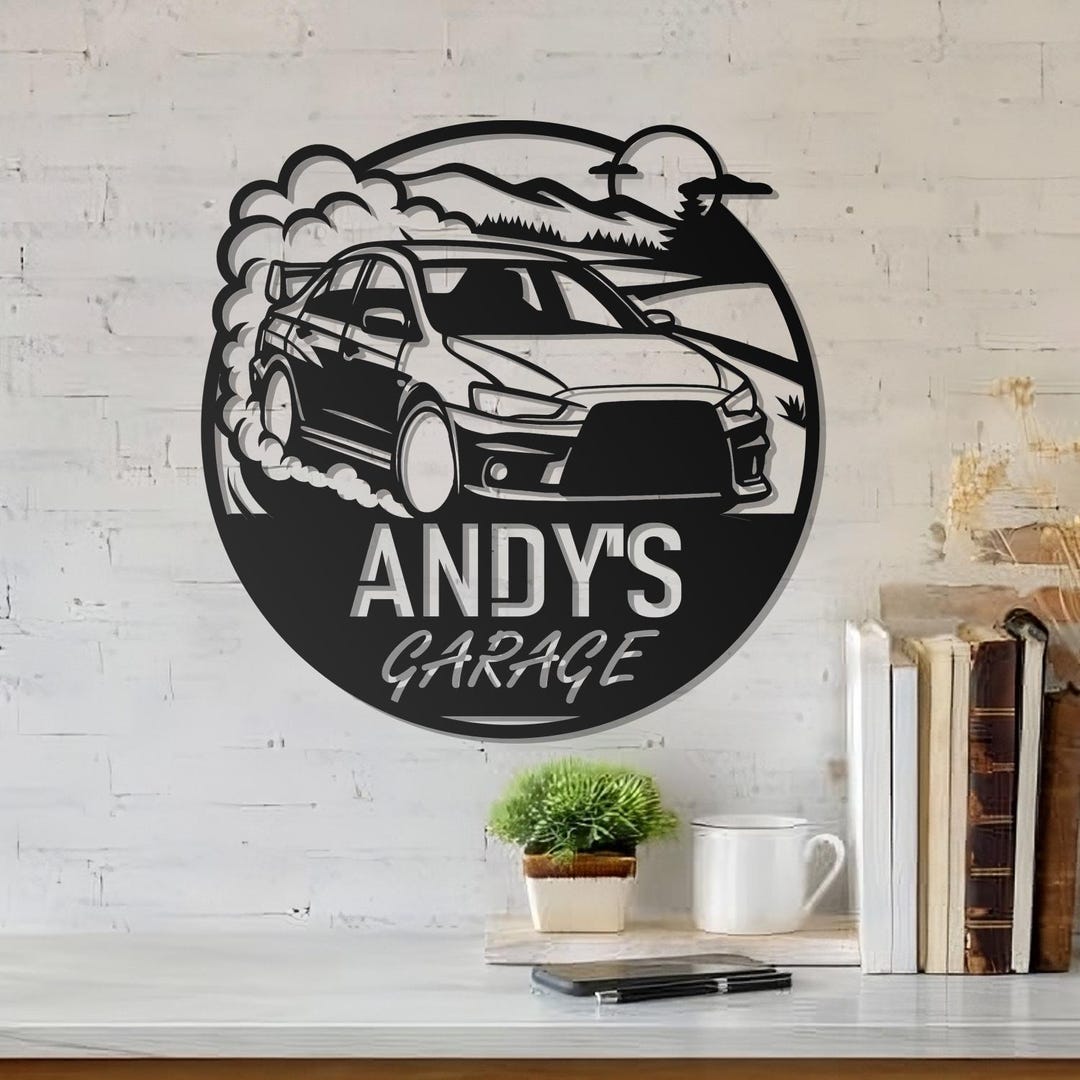Custom Lancer Evo Metal Sign – Personalized Car Sign, Garage Decor ...