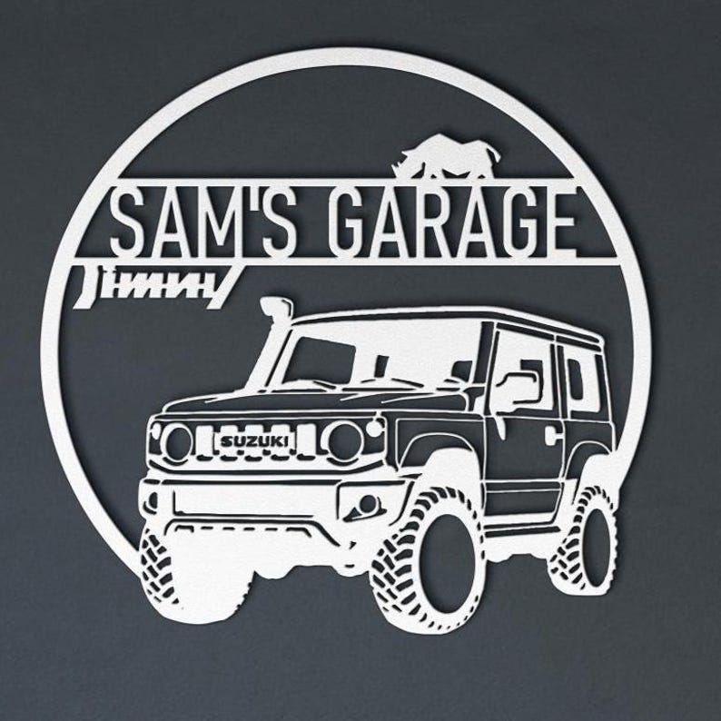Custom Suzuki Jimny Metal Sign – Personalized 4x4 Garage Wall Art, Off ...