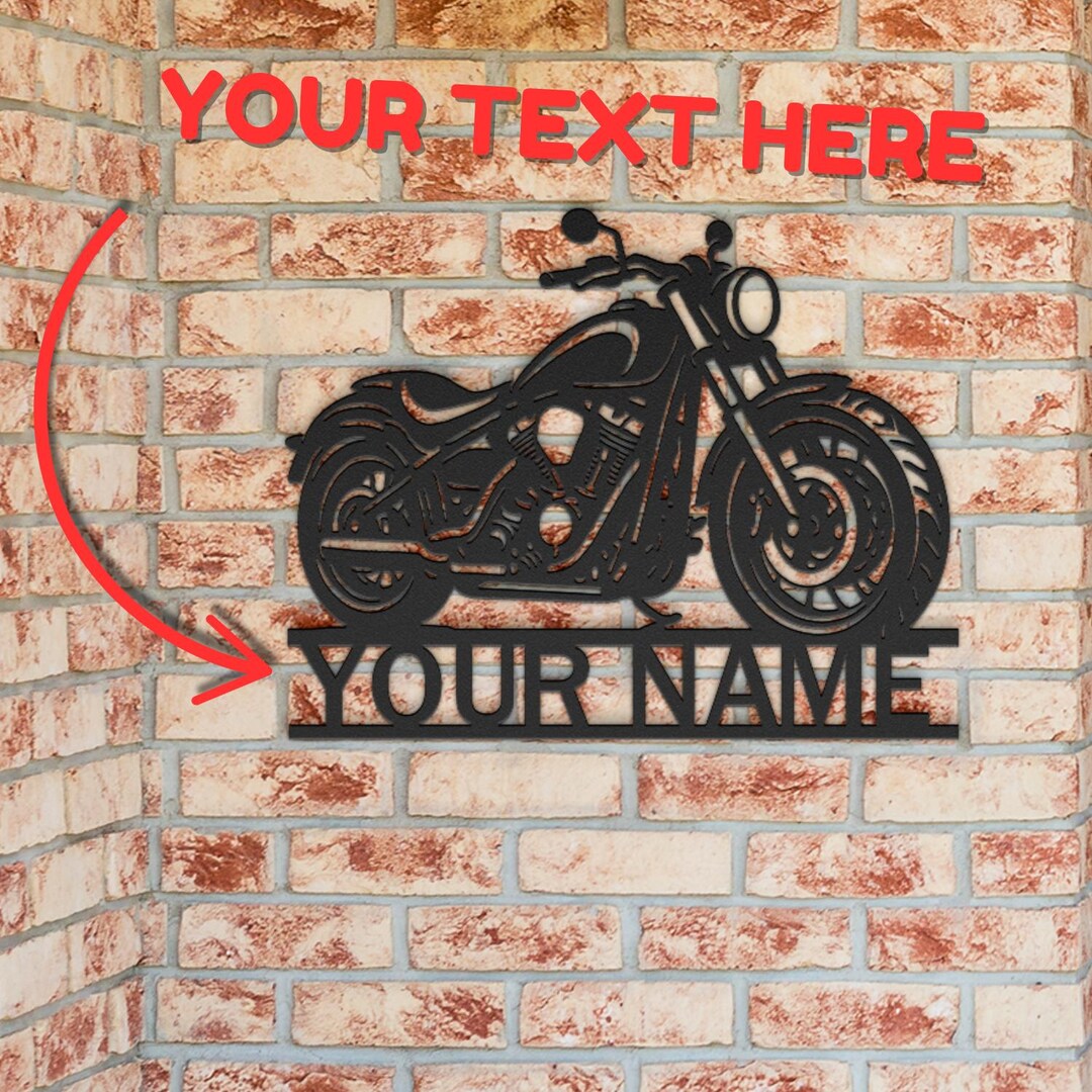 Custom Harley-davidson Metal Sign – Personalized Motorcycle Wall Art ...