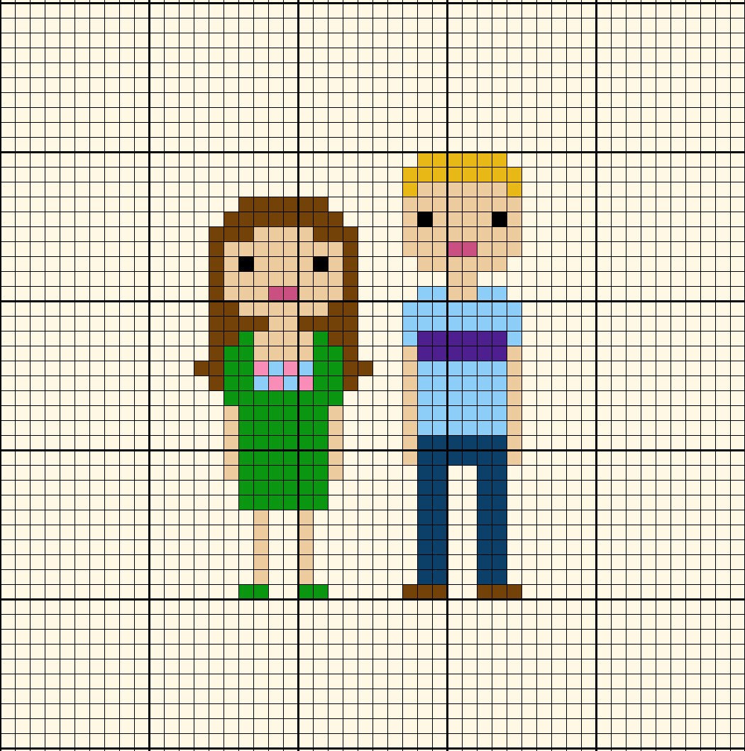 Pattern Stitch Your Own Custom Family Portrait Pixel Cross - Etsy