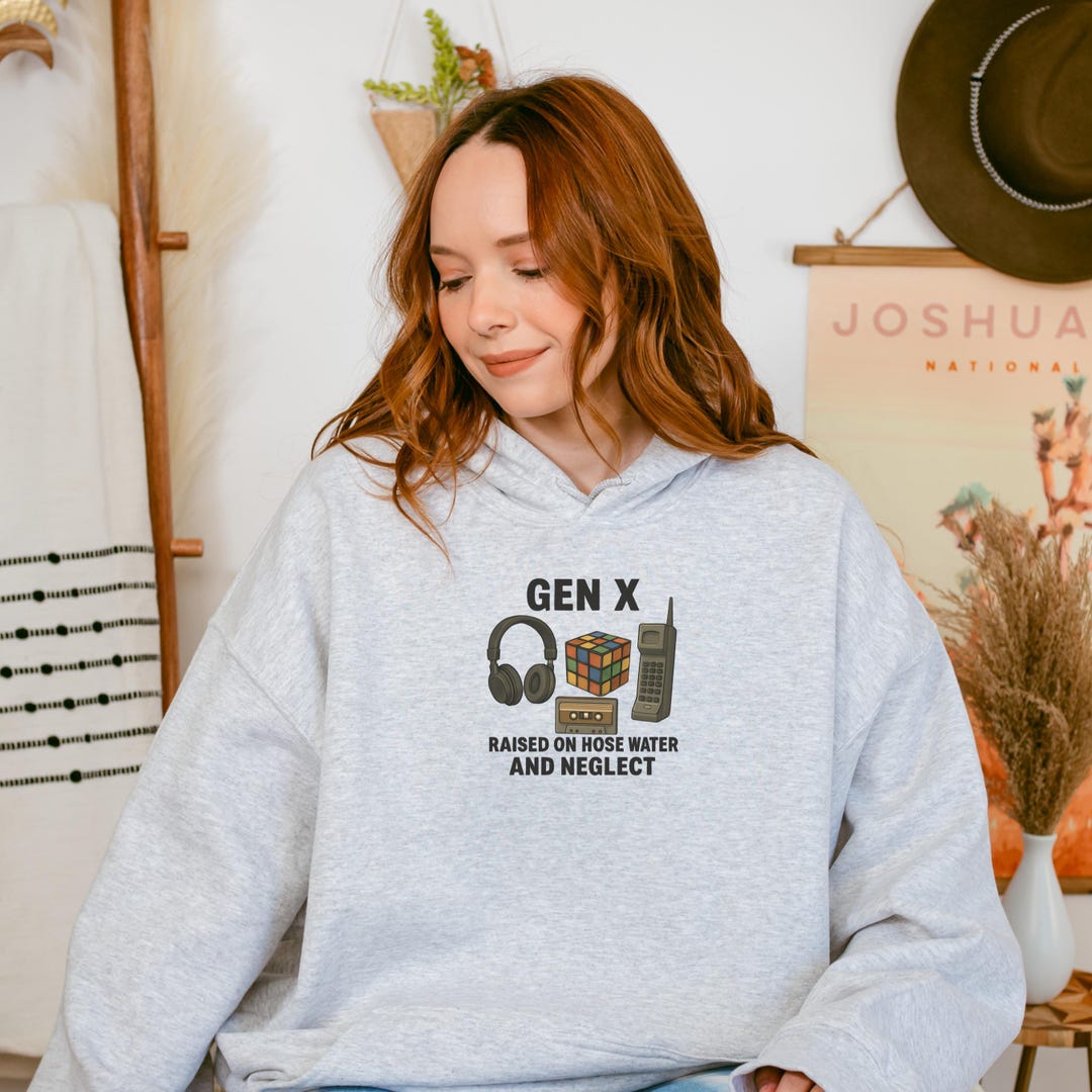 Gen X Nostalgia Hoodie: Funny 80s/90s Retro Sweatshirt - Etsy