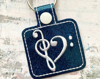 Music Note Key Chain - Etsy