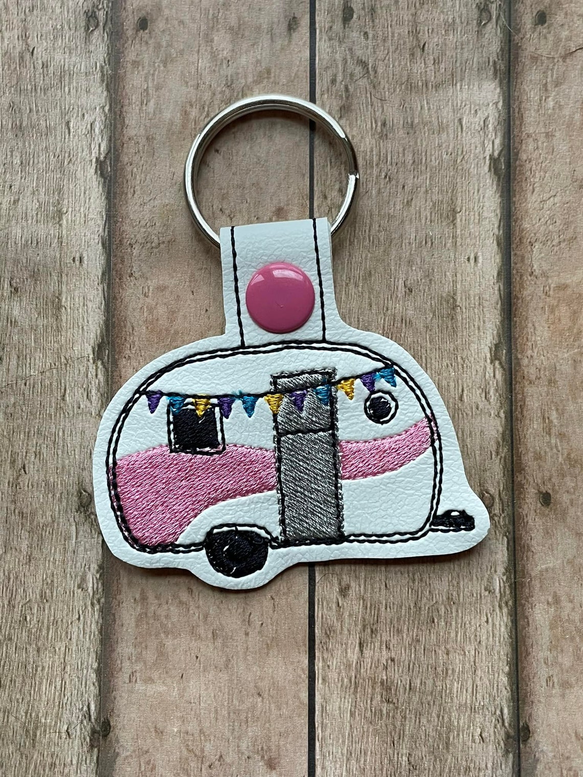 Vintage Camper Key Fob Travel Trailer Key Chain Swirl of - Etsy
