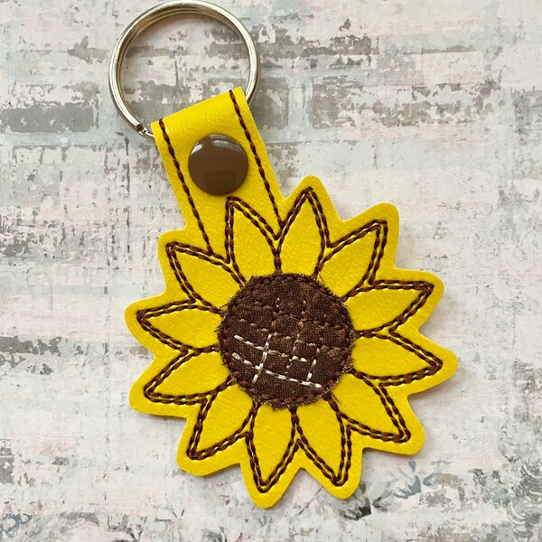 Sunflower Keychain - Etsy
