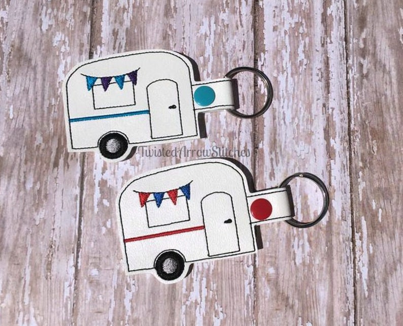 Camper Key Fob Camping Key Chain Multiple Colors Caravan - Etsy
