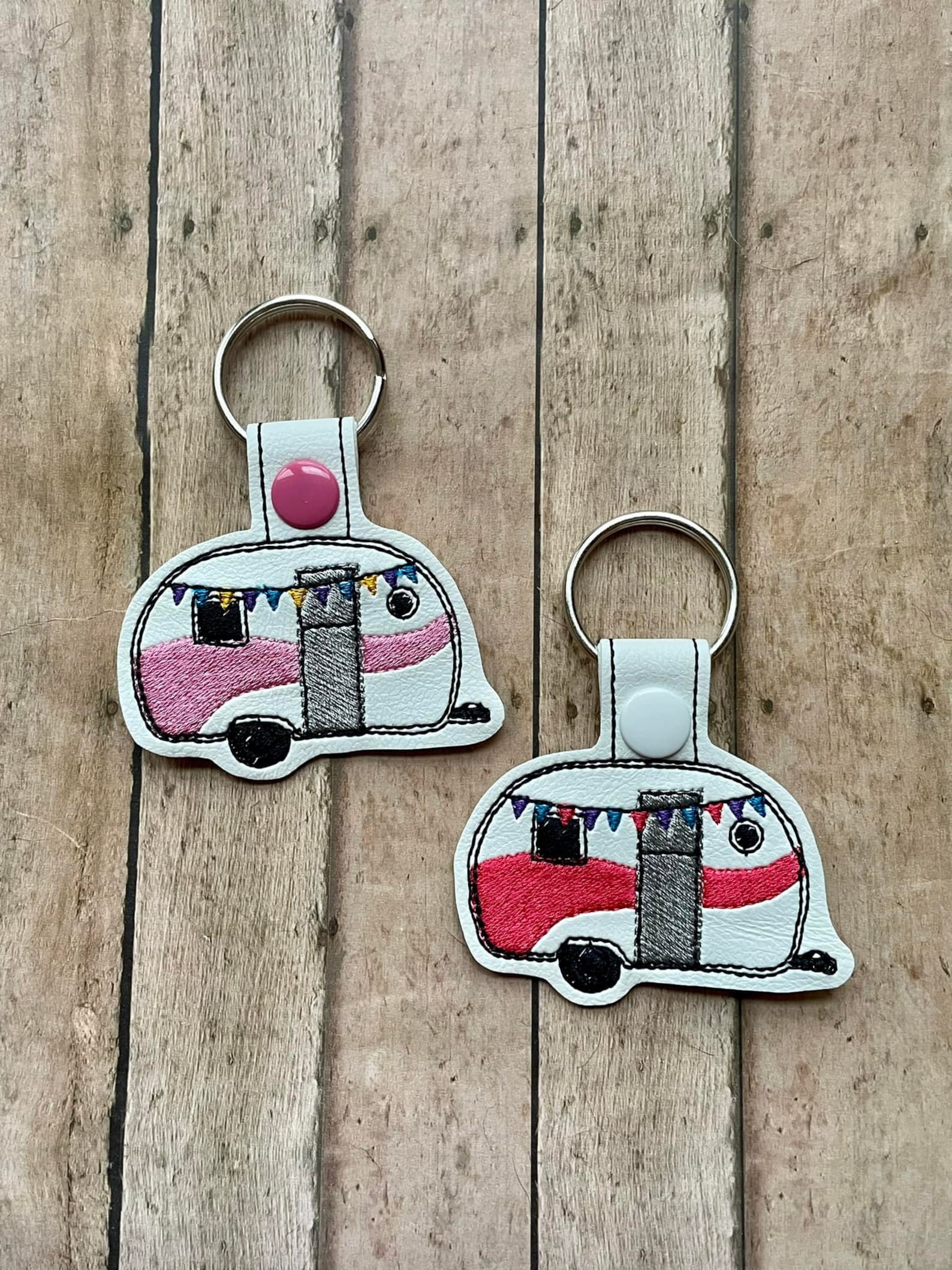 Vintage Camper Key Fob Travel Trailer Key Chain Swirl of - Etsy