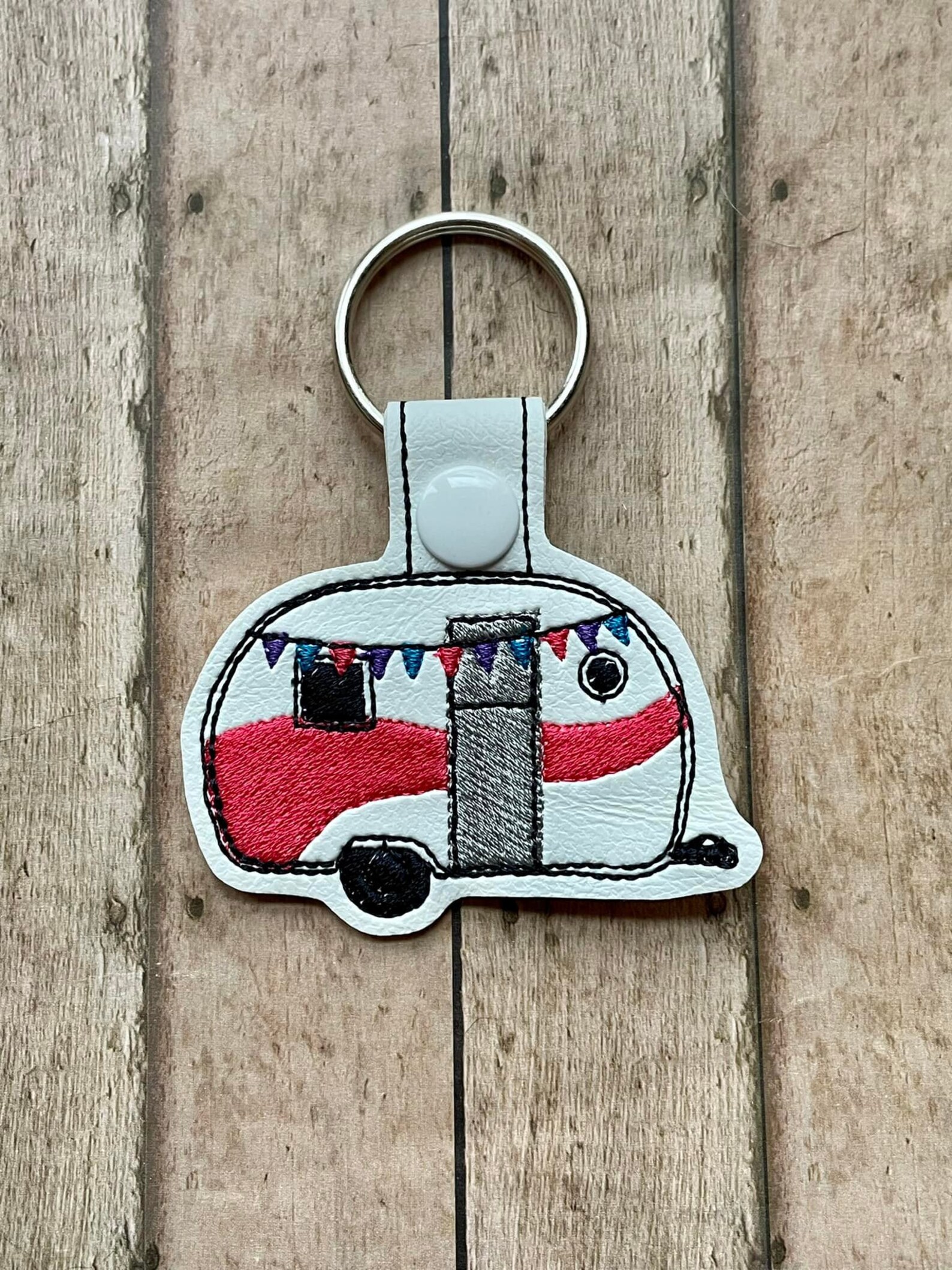 Vintage Camper Key Fob Travel Trailer Key Chain Swirl of - Etsy