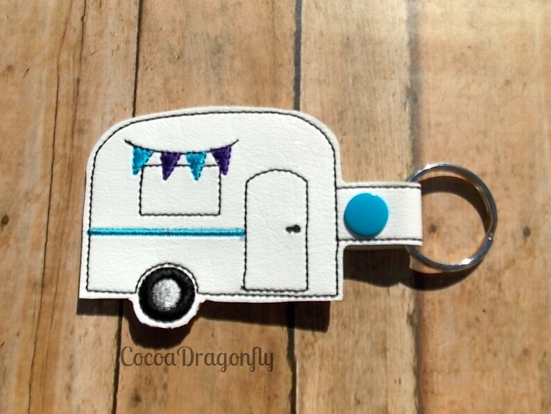 Camper Key Fob Camping Key Chain Multiple Colors Caravan - Etsy