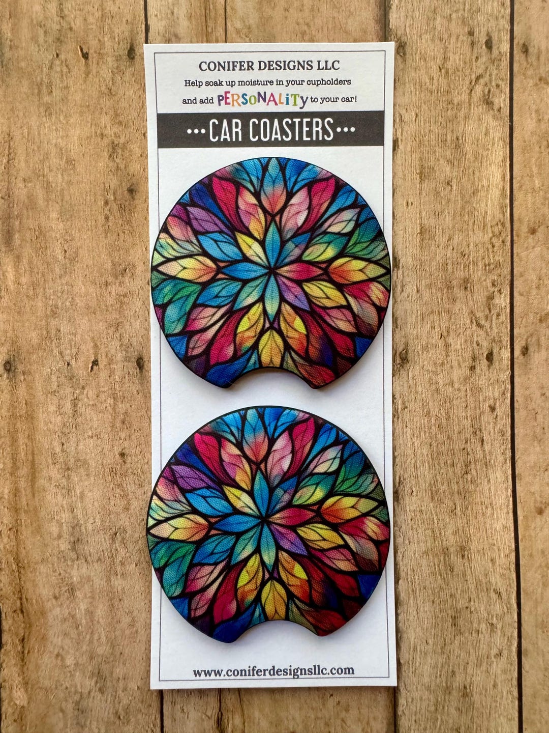 Car Coasters - Kaleidoscope - Set of 2 - Etsy