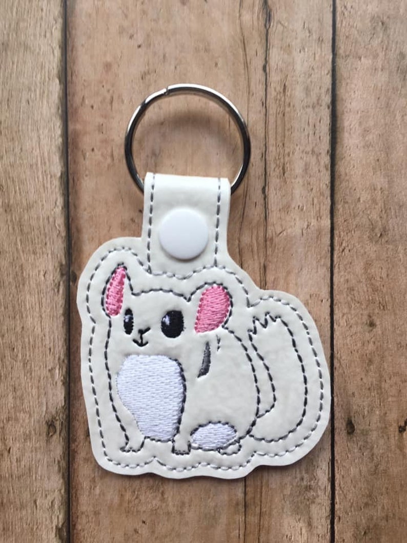 Chinchilla Keychain, Key Fob, Assorted Colors, Zipper Pull - Etsy