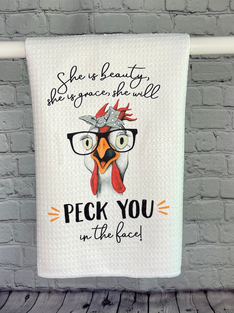 Funny Chicken Kitchen Towel Farmhouse Towel Kitchen Decor Etsy funny-chicken-kitchen-towel-farmhouse-towel-kitchen-decor-etsy