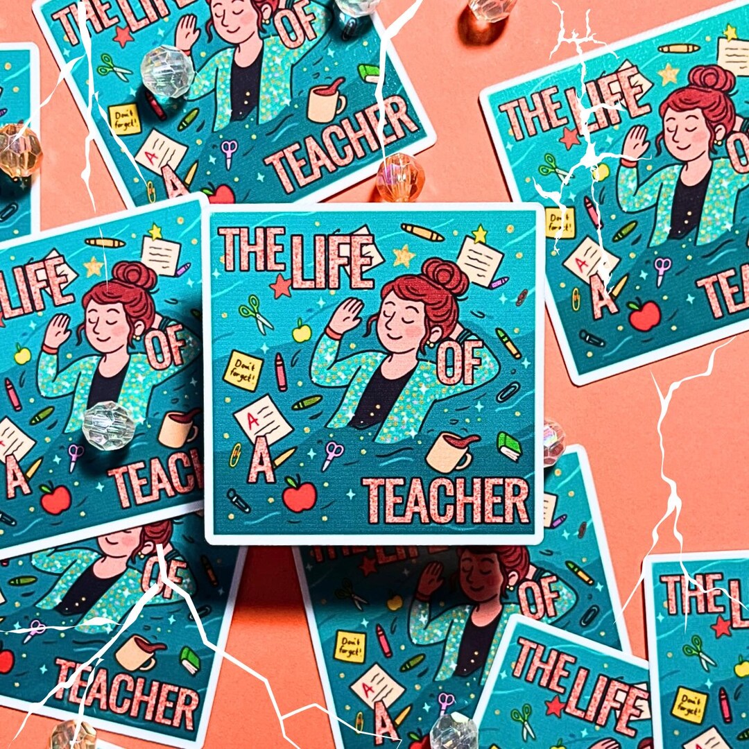 The Life of A Teacher | Glitter Orange Era | Showgirl-inspired Sticker ...