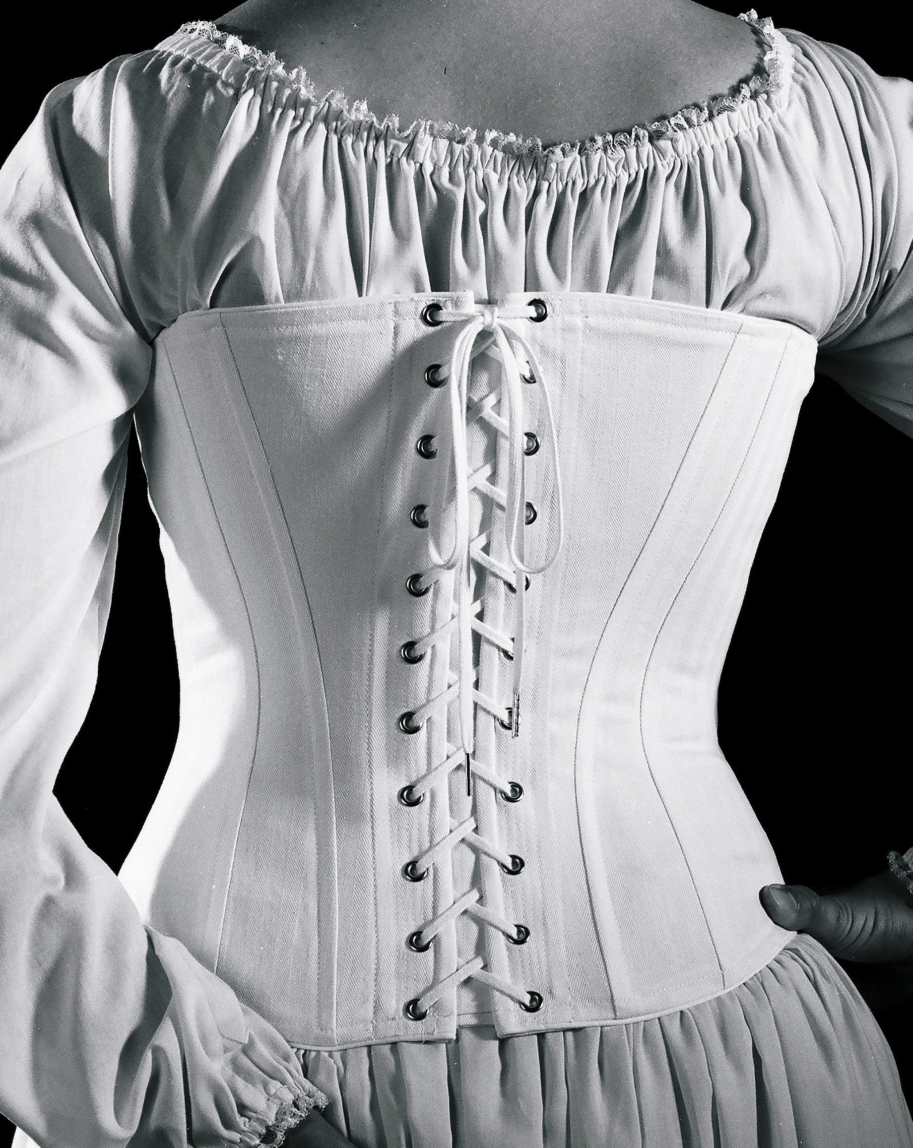 Edwardian Corset S Bend, S Curve C. 1905 Mae, Cotton Coutil or Brocade ...