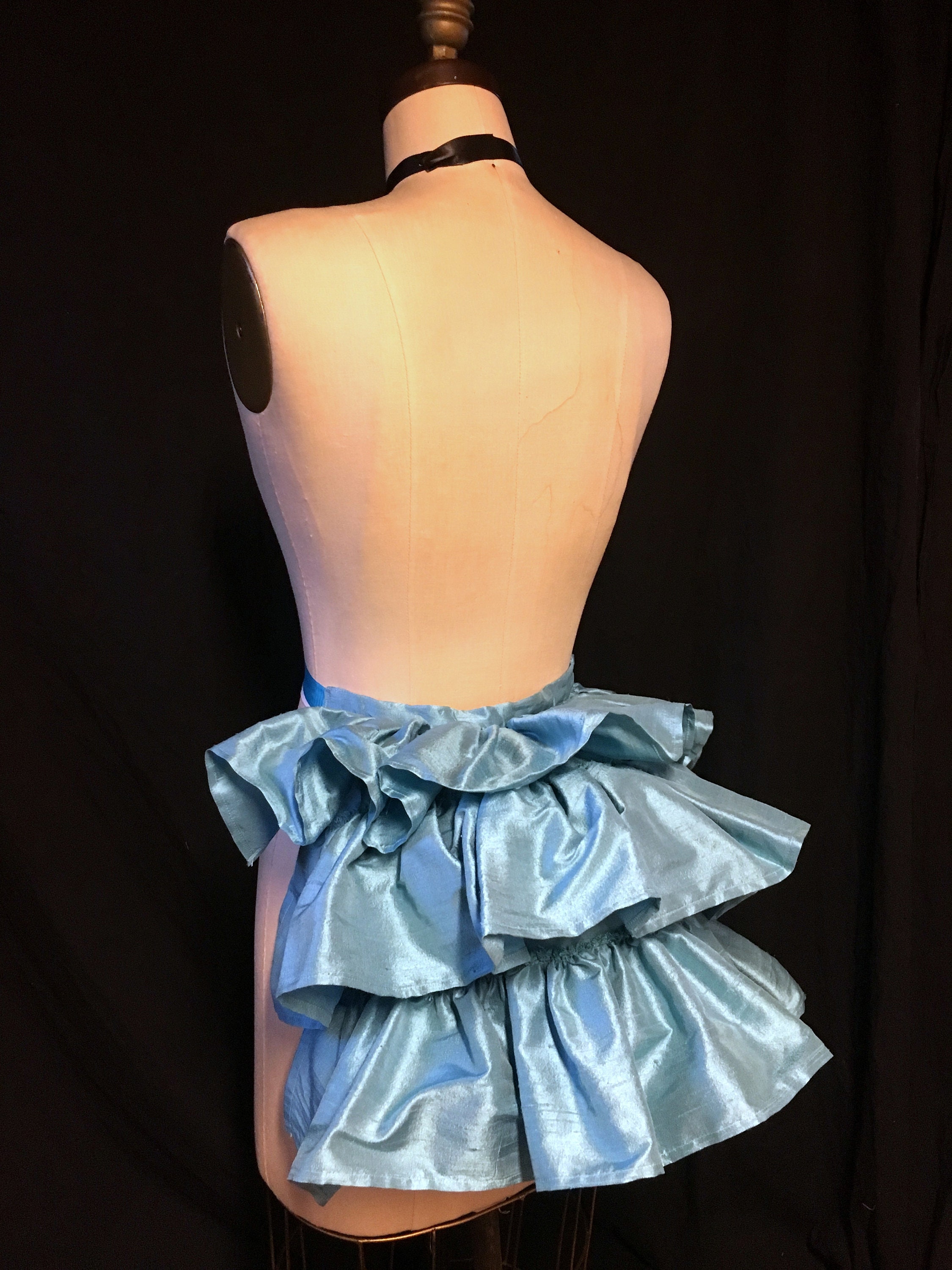 Ruffle Bustle ANY COLOR Silk Victorian Rustle Tie on Adjustable All ...