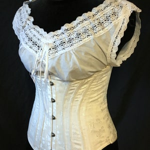 Underbust Victorian Corset C. 1880 Steel Boned Historical Hourglass ...