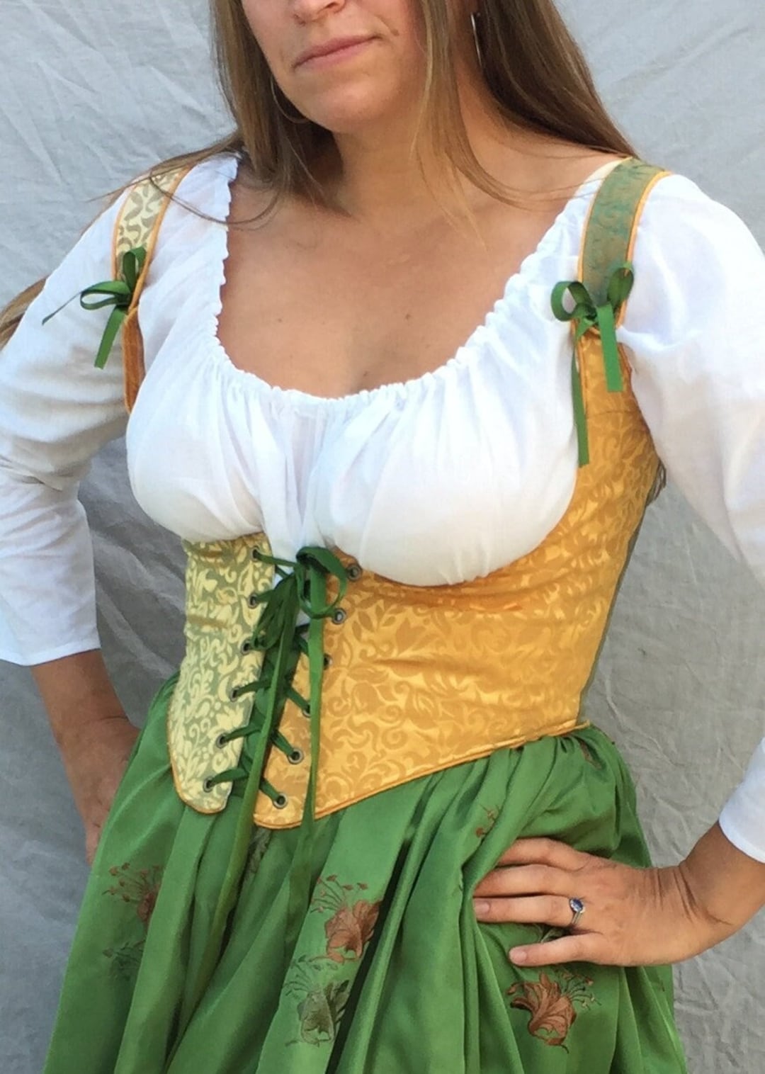Underbust Renaissance Festival Wench Corset Bodice- Laces Front & Back ...