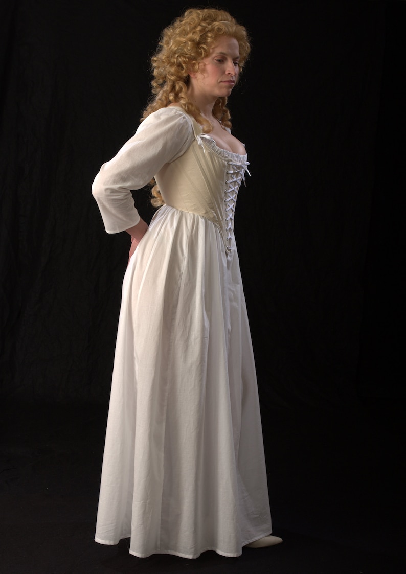 Delicate Cotton Batiste Long Shift 3/4 Sleeve White or | Etsy