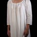 Delicate Cotton Batiste Long Shift- 3/4 Sleeve, White or Black, All ...