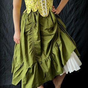 Ren Faire Skirt Any Color Hi Low Ruffled Adjustable,all Sizes, Your ...