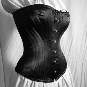 Victorian Circus Corset in Black Satin Coutil C. 1880 Alice, Burlesque ...