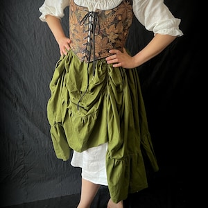 Ren Faire Skirt Any Color Hi Low Ruffled Adjustable,all Sizes, Your ...