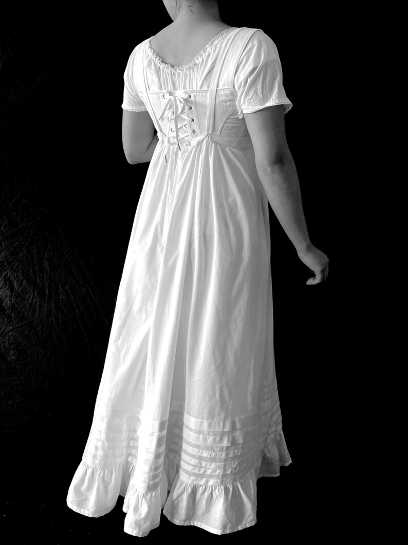Ruffled Regency Petticoat Long Empire Waist Cotton Batiste - Etsy