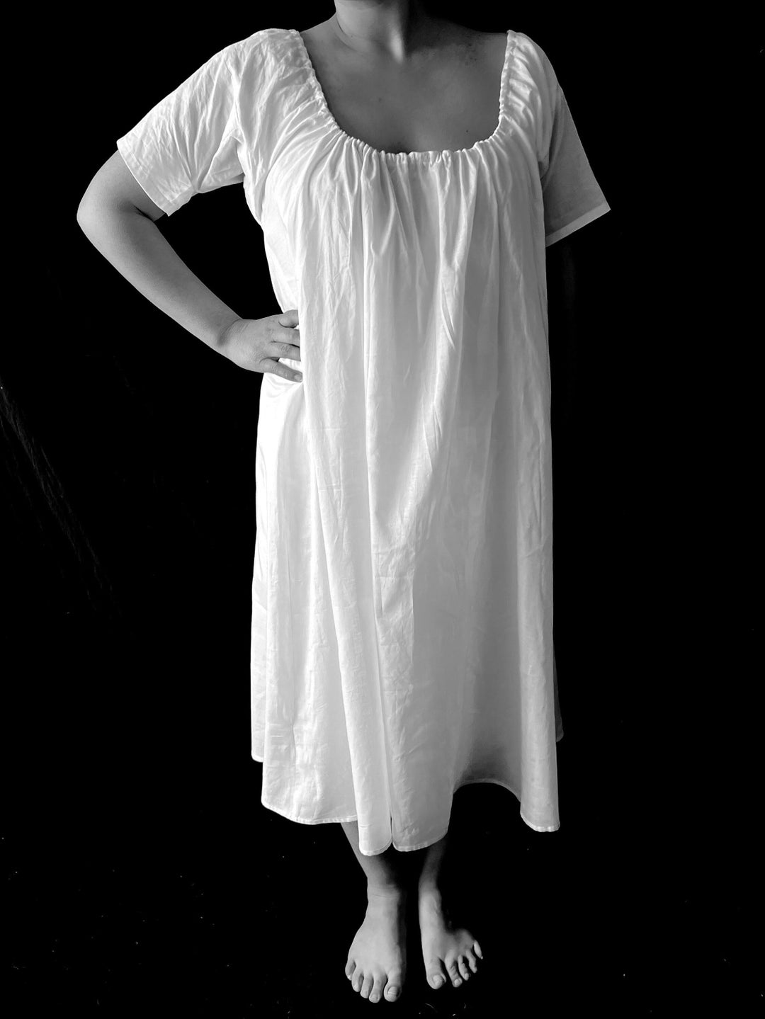 Regency Chemise- Short Sleeved Shirt, Delicate Cotton Batiste- All ...