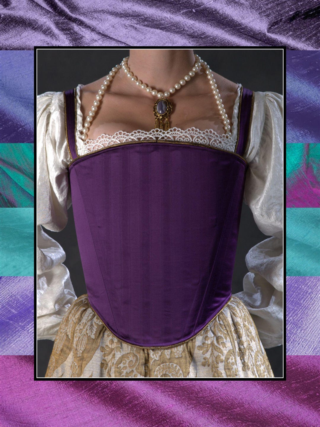 Custom Silk Tudor 16th Century Stays C. 1560 Anna Corset Any Color ...