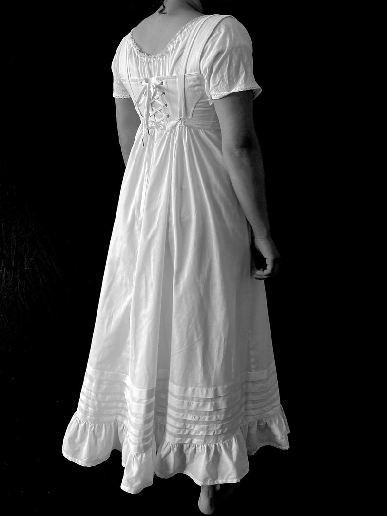 Ruffled Regency Petticoat Long Empire Waist Cotton Batiste - Etsy