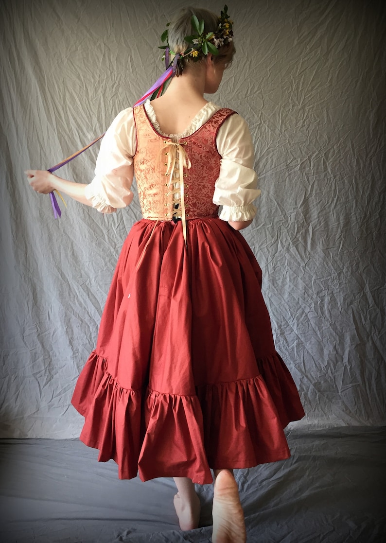 Ren Faire Skirt any color Hi Low Ruffled Adjustableall sizes | Etsy