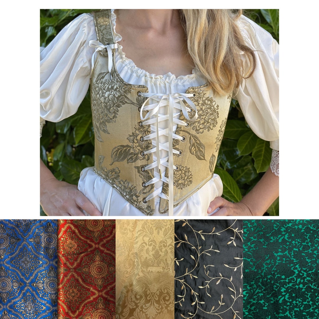 Elegant Renaissance Festival Corset, Your Choice of Fabric, Front ...